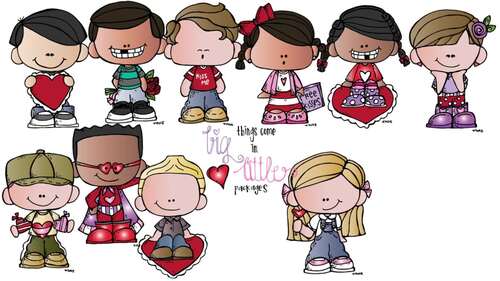Valentine's Day clip art, Bobbleheadz clip art COMBO PACK by Melonheadz ...