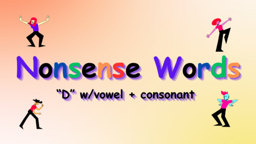 Early Reader 1-Syllable Nonsense Words "D" Phonics & Reading ESL EFL ...