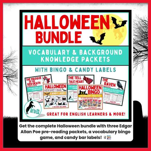 Halloween Bundle - Edgar Allan Poe Pre-Reading - Halloween Bingo ...