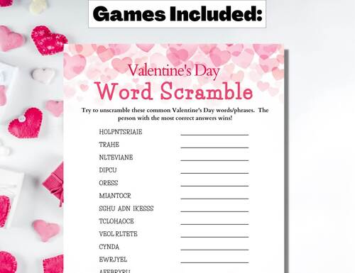 Valentines Day Games Bundle, Valentines Day Activities, Valentines Day ...
