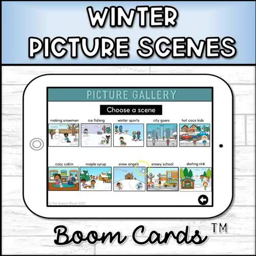 Winter Picture Scenes BOOM Cards™- language targets by The Speech Shack