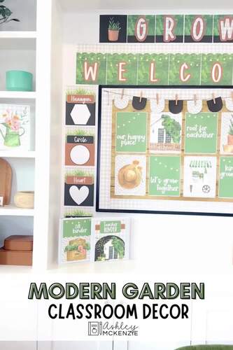 Modern Garden Classroom Theme | Editable Nature Classroom Decor Bundle