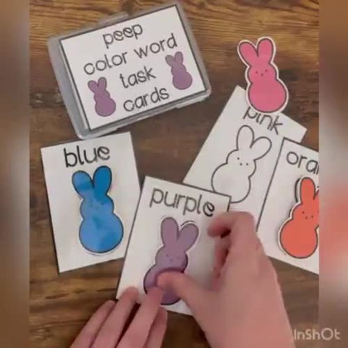 Easter Peeps Color Matching Activities - Task Cards - Centers - Spring