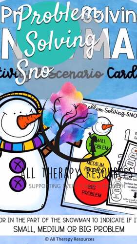 PROBLEM SOLVING SNOWMAN I Winter Activity & Cards I Size of the Problem