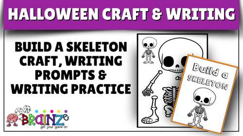 Build a Skeleton Craft | Halloween Cut and Paste Activity | Fine Motor ...
