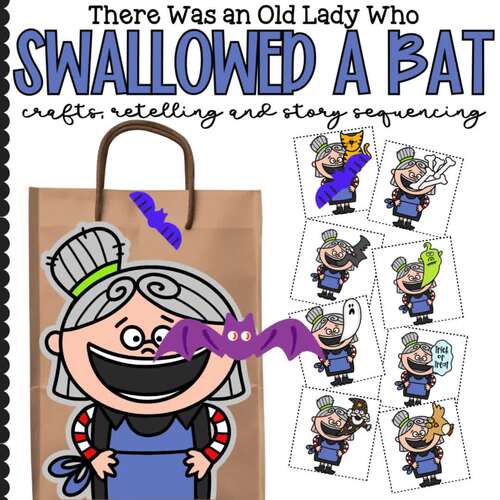 There Was an Old Lady Who Swallowed a Bat Activities | Sequencing Craft ...