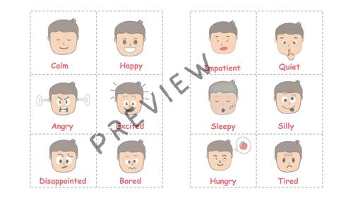 PECS Picture Exchange System Emotions Expressive Communication Graphic ...