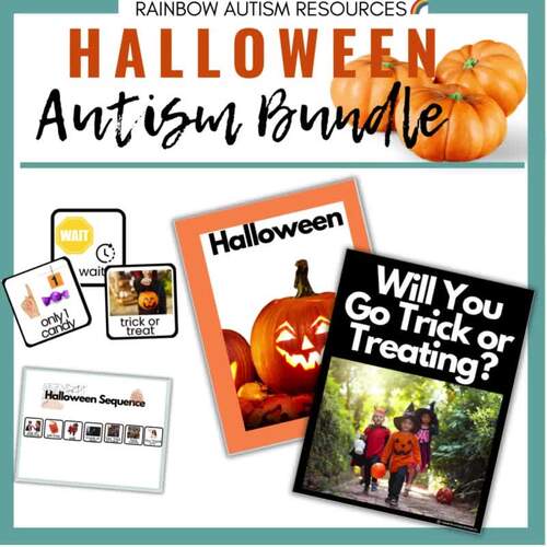 Preschool Autism Halloween Bundle Social Skills Story & Trick or Treat ...