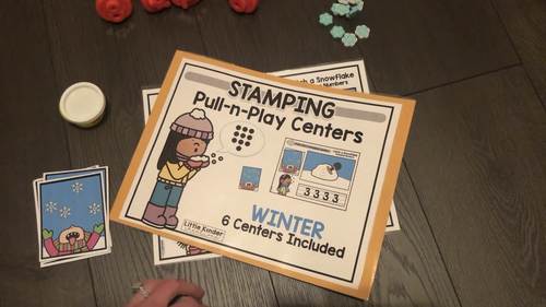 Pull-n-Play Winter Stamping Number Mats by Little Kinder Creations