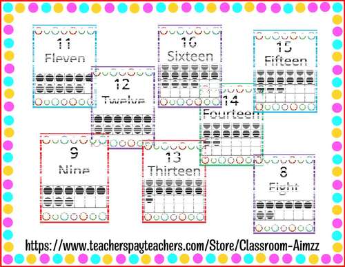 Number Posters, Printable Number Posters, Editable Number Poster Class ...