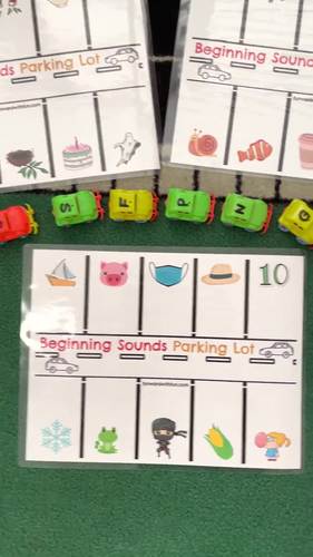 Beginning Sounds Parking Lots- Phonics Game | TPT