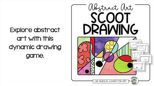 Art Lesson • Abstract Art Drawing Scoot • Fun Art Sub Lesson • Easy Art ...