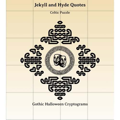 Jekyll and Hyde Quotes: Classic Literature Halloween and Gothic Cryptograms