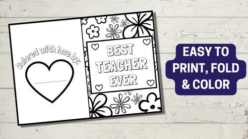 Teacher Appreciation Week Color In Thank You Card by Starry Sky Printables