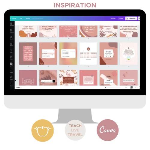 Education Social Media Posts | Inspire | Teach Live Travel | TPT