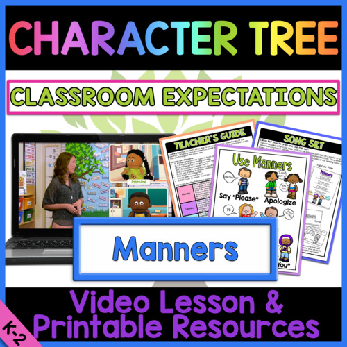 Manners Character Education Video Lesson by The Primary Pal | TPT