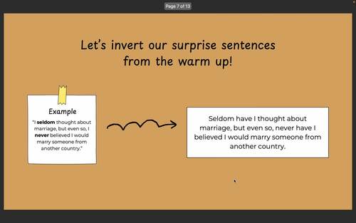 Inversions with Negative Adverbials: C1 Advanced ESL Grammar Lesson