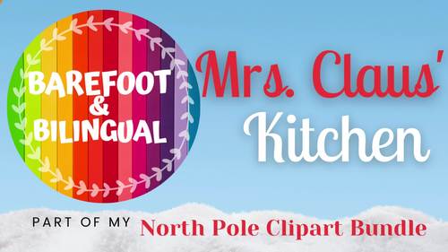 Mrs Claus' Kitchen Clipart | Christmas Clipart | TPT