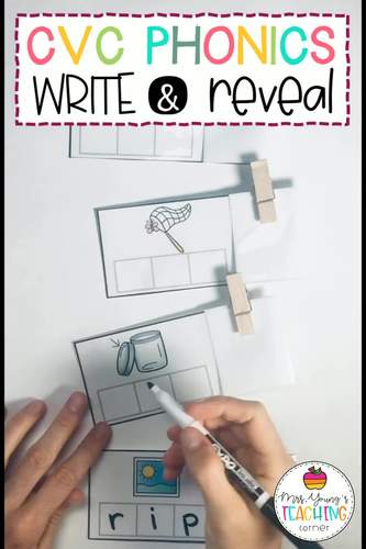 Phonic Literacy Center: CVCe Write & Reveal (includes long vowels a, i ...