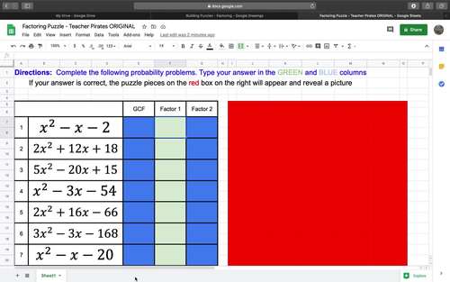 Factoring - DIGITAL PUZZLE! No prep. by It's Math-gic | TpT