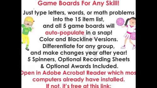 Football Sight Word Games EDITABLE for Letters, Phonemes, cvc Words ...