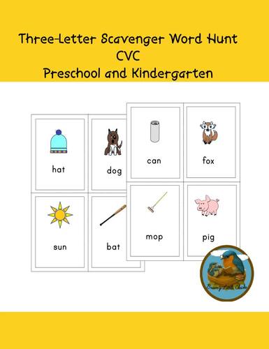 Three-Letter CVC Scavenger Word Hunt Read the Room Preschool Kindergarten
