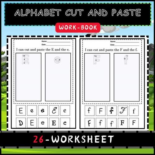 Alphabet Cut and Paste for kids by Lib Anatomy school | TPT