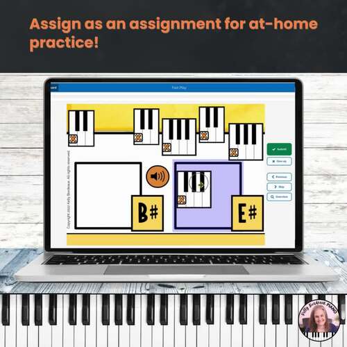 Black & White Piano Key Names Digital BOOM™ Cards Game - Sharps, Flats ...