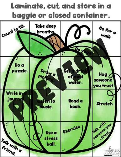 Fall Coping Skills Puzzles Pumpkins Leaves Turkeys by The Fancy Counselor