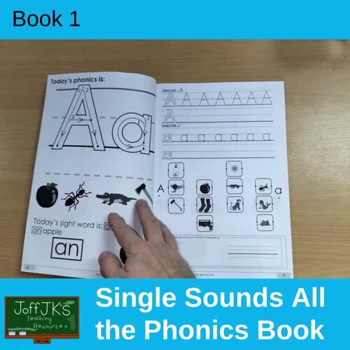 Single Sounds Phonics Work book by JoffJK's teacher resources | TPT