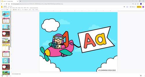 Alphabet Letter A Beginning Sound Recognition Kindergarten Google Slides™