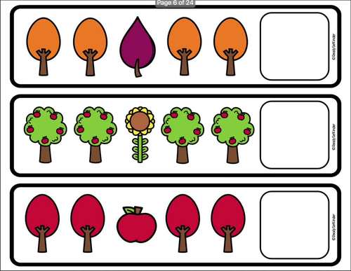 Fall Pattern Task Cards by Ready Set Kinder | TPT
