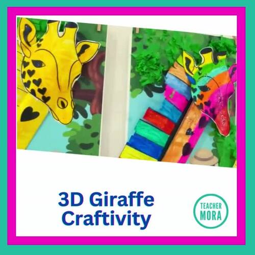 3D Giraffe Craft Activity – Cut and Paste | Personalized Giraffe Craftivity