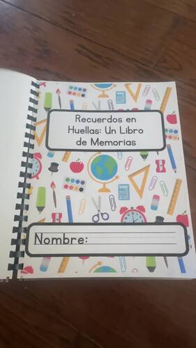 Spanish/English and Bilingual Handprint Memory Book by Bilingualandia