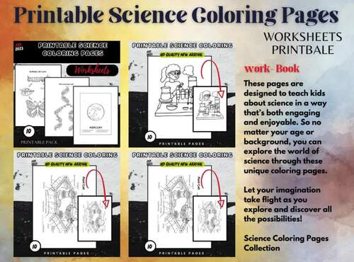 Printable Science Coloring Pages for kids by English For Kids ABC