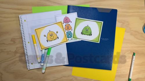 Printable Greeting Cards & Postcards - Notes for Students - Doodle Bots