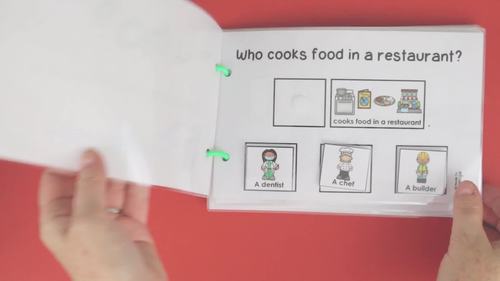 Who? Interactive Book of Questions and Answers, Autism, Speech ...