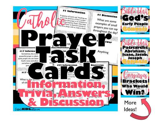 Prayer Task Cards - Catholic Information, Trivia, Discussion + ACTS ...
