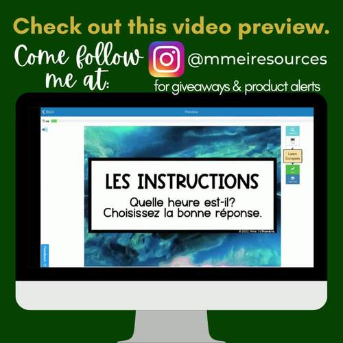 Quelle heure est-il? | Telling Time in French | Reading Time in Quarters