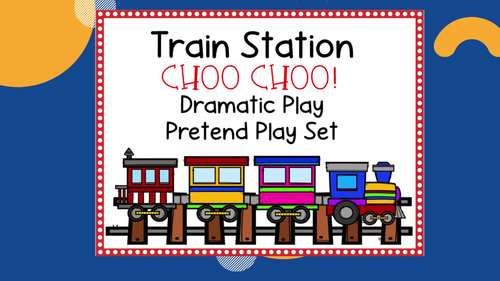 Train Station Dramatic Play Pretend Play Set for Preschool and Kindergarten