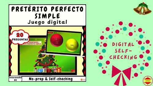 Christmas Spanish Past Simple Digital Game No-Prep Grammar Practice ...