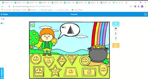 BOOM CARDS San Patricio: FIGURAS GEOMÉTRICAS St. Patrick's Day Distance ...