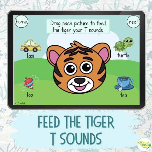 Feed the Tiger T Articulation Boom Cards™ for Speech Therapy | TPT
