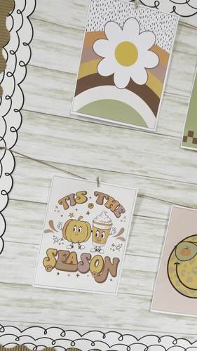 Fall Classroom Posters | Retro Fall Bulletin Board | TPT