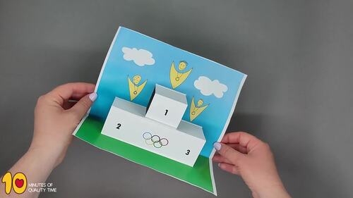 Olympic Podium 3D Craft by 10 Minutes of Quality Time | TPT