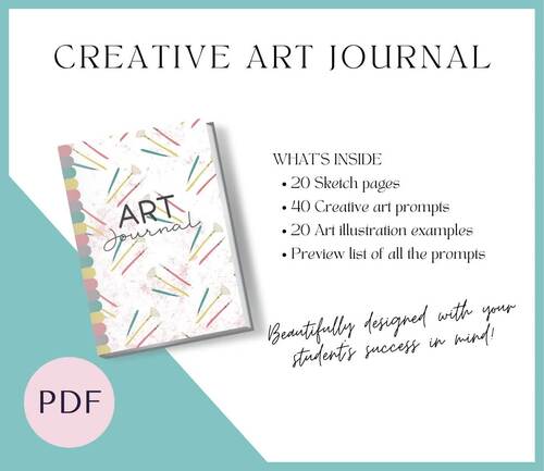 Creative Art Journal - 5th to 12th Grade by Curiosity Academy | TPT