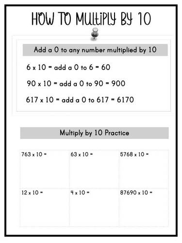 Multiplication Practice - Multiplying by 2-digit Numbers from 10-19