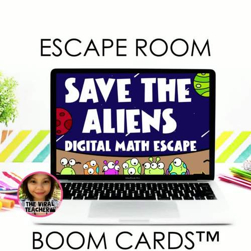 Kindergarten Math Digital Escape Room Game Boom Cards™ and Google Slides™
