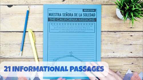 California Missions History Reading Passages Informational Texts and ...