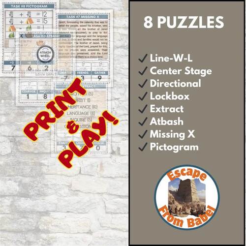 Escape the Tower of Babel: Printable Family Escape Room Game, Come ...